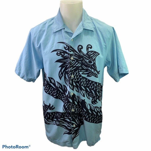 Utility | Shirts | Utility Mens Dragon Shirt Size Medium Blue Camp ...